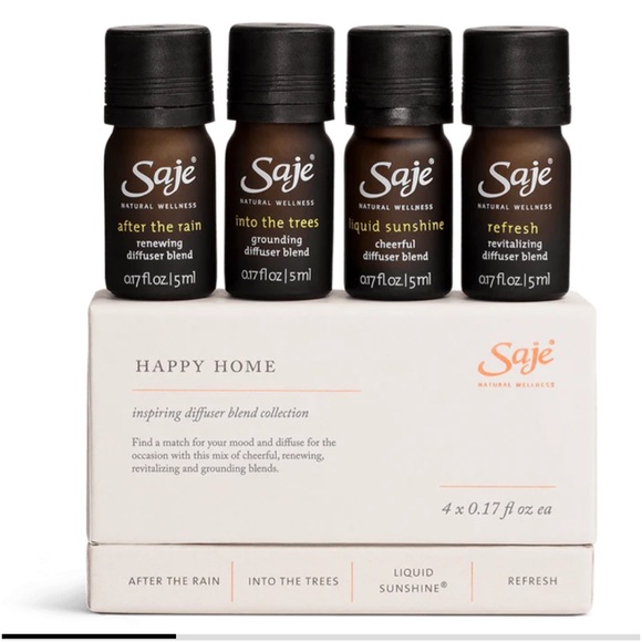 Saje | Other | Saje Essential Oils Inspiring Diffuser Blend Collection Happy Home | Poshmark
